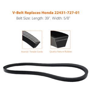 BOSFLAG 1003375 Paddles with 23161-952-771 Belt 22431-727-013 Belt Replaces Honda 1003391, 72521-730-003, 72552-730-003 for Honda hs35 Snowblower Parts, Honda HS35 Paddles, Honda HS35A Paddles