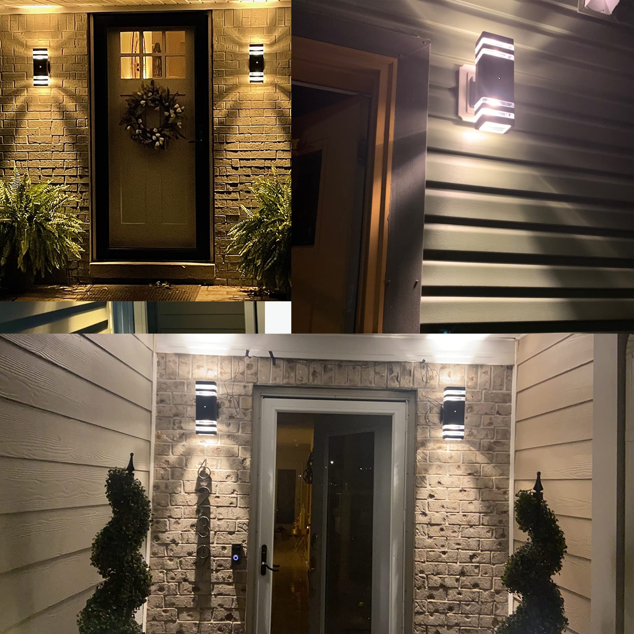 ZSMAIKU Dusk to Dawn Led Outdoor Lighting, Outdoor Light Fixture 2 Pack, GU10 14W IP65 3000k 1200LM Warm White,Aluminum Outdoor Wall Lights,Waterproof Exterior Lights for House Porch Patio