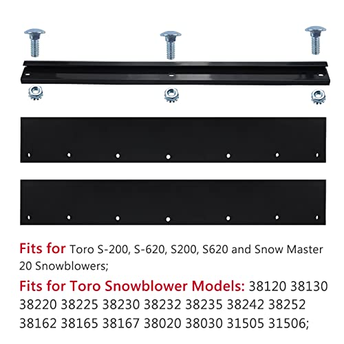 GELASKA 23-3730 Rotor Blade Paddles with 23-3170 Scraper Bar for Toro S-200, S-620, S200, S620 and Snow Master 20 Snowblowers