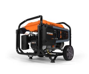 generac 7678 gp3600 3,600-watt gas-powered portable generator - powerrush advanced technology - durable design and reliable power for emergencies and recreation - carb compliant