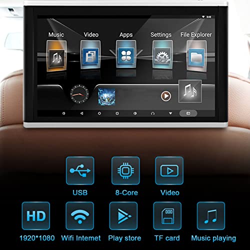 Demeras Headrest Video Players, Easy Installation Sensitive Car Headrest Monitors for  9.0