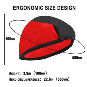 JHTii Flame Resistant Welders Cap, Welding Cap, Welding Hat, Hard Hat Liner Black Red