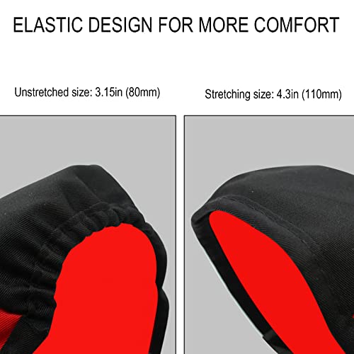 JHTii Flame Resistant Welders Cap, Welding Cap, Welding Hat, Hard Hat Liner Black Red