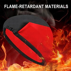 JHTii Flame Resistant Welders Cap, Welding Cap, Welding Hat, Hard Hat Liner Black Red