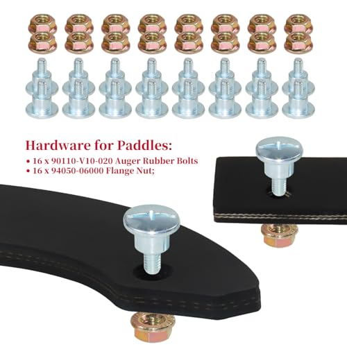 GELASKA HS520 Paddles 06720-V10-030 Auger Rubber with 76322-V10-020 Scraper Blade 22431-V10-013 Belt and Hardware kit for Honda HS520, HS520A, HS520K1, HS720,HS720AA, HS720AMA, HS720ASA Snowblowers