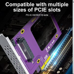 PCIe 3.0 to U.2 SFF-8639 Adapter, X4, for 2.5" U.2 NVMe SSD or 2.5" SATA SSD