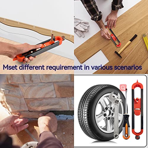 Precise Contour Scribe Tool Woodworking - With Lock For Pencil,Upgrade Measuring Tools, Ultimate Scribing Tool Suitable For Woodworking Finish Carpenter Professional Joiner