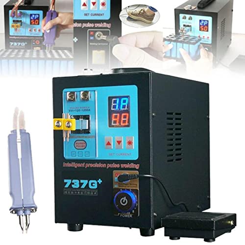 GAOMIN Pulse Spot Welder,737G Battery Welding Machine,110v-220v Battery Spot Welder and Soldering Station Portable,for 18650 Lithium-Ion Battery Pack Welding Wire-Controlled Foot Switch