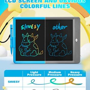 SHUESY LCD Writing Tablet for Kids – 8.5 inch Colorful Graffiti Drawing Board for Toddlers – Magic Scribble Doodle Board – Touch Screen LCD Drawing Tablet – Doodle Pad for Toddler 1-3 4-8 (Blue)