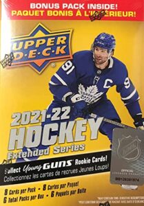 2021 2022 upper deck hockey extended series factory sealed unopened blaster box of packs possible young guns rookies and jerseys