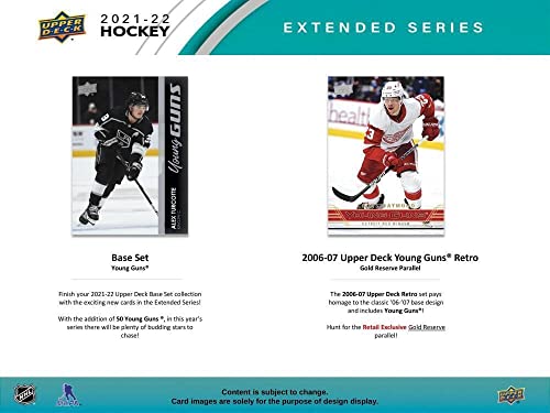 2021 2022 Upper Deck Hockey EXTENDED Series Factory Sealed Unopened Blaster Box of Packs Possible Young Guns Rookies and Jerseys