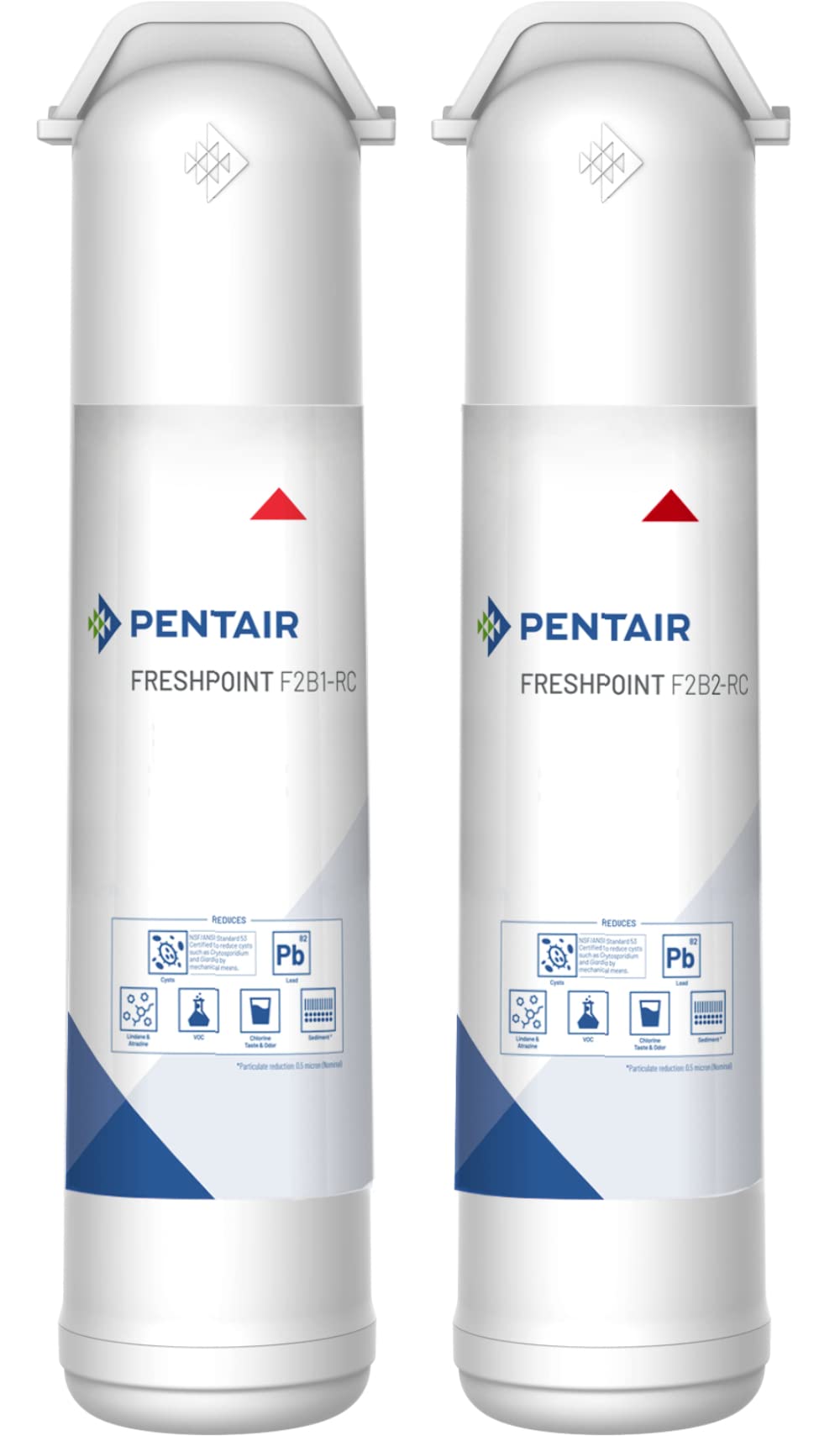 Pentair FreshPoint F2B2 Replacement Cartridge, Carbon Water Filter, PFAS Water Filter, NSF Certified to Reduce PFOA/PFOS, 675 Gallon Capacity (Pack of 2)