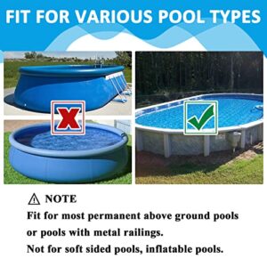 Funmit Winter Pool Cover Clips for Above Ground Pools for Swimming Pool with Metal Railing, 48 Pack