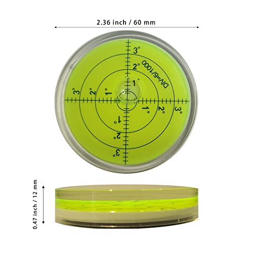 Magnetic Round Bubble Level Tool Bullseye Inclinometer Machinist Pocket Precision Spirit String Circular - Trailer Rv Leveling System Blocks Table Post Indicators Camper Leveler Magnet 2.4 Inch 60mm