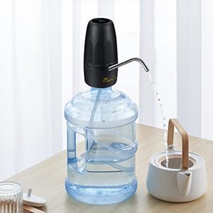 5 Gallon Water Bottle Dispenser, Water Bottle Pump USB Rechargeable & Portable Water Bottle Pump Dispenser, for Office, Kitchen, Camping, Indoor and Outdoor Universal 2-5 Gallon Water Bottles.