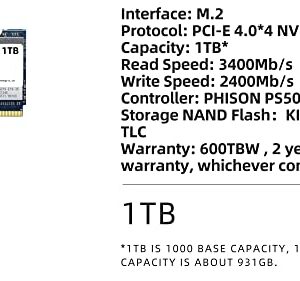 StrictFish 256GB PCIe Gen4x4 M.2 NVMe SSD 2230 PCI-E 4.0x4 Internal Solid State Drive 30mm PCIe M Key SANS1-2230 for Steam Deck, Surface, Laptop, and Desktop PC (256GB)