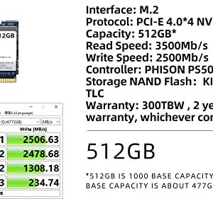 StrictFish 256GB PCIe Gen4x4 M.2 NVMe SSD 2230 PCI-E 4.0x4 Internal Solid State Drive 30mm PCIe M Key SANS1-2230 for Steam Deck, Surface, Laptop, and Desktop PC (256GB)