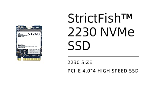 StrictFish 256GB PCIe Gen4x4 M.2 NVMe SSD 2230 PCI-E 4.0x4 Internal Solid State Drive 30mm PCIe M Key SANS1-2230 for Steam Deck, Surface, Laptop, and Desktop PC (256GB)