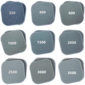 27 pcs sanding sponge soft touch sanding pads,sand paper, mesh sanding polishing pads for craft polishing repairing, 2" x 2" sanding blocks, 9 kinds grit from 320 to 3500