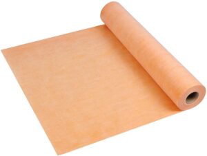 yzprism waterproof membrane 430 sq ft 20 mils thick 3.3 x 131' tile underlayment shower membrane pe fabric 0.5 mm for shower walls, bathroom floors, sauna room, roof large area waterproofing orange