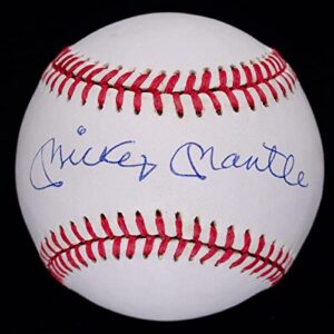 amazing mickey mantle signed oal baseball jsa loa #xx49102 graded mint 9 - autographed baseballs