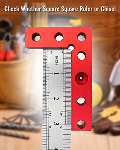 Mini Square Center Finder Tool, 90 Degree Square and Marking Center Finder Precision for Quick Measuring Square Edge, Line Gauge Center Positioning Square for Woodworking Layout, Square Center Scribe