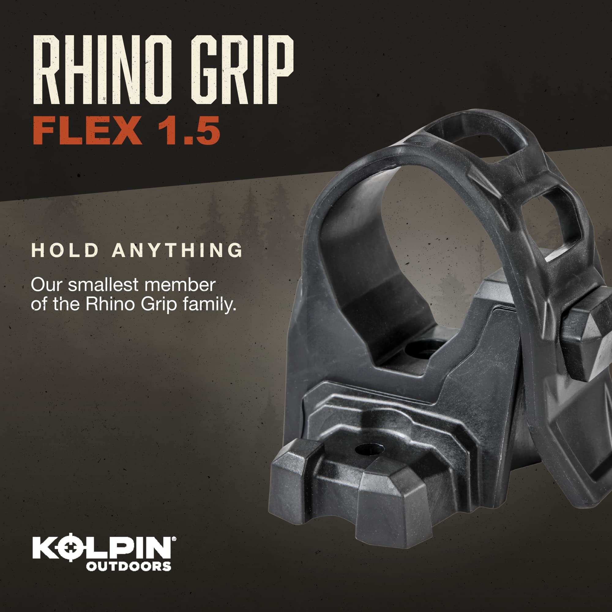 END OF ROAD Original Quick Fist Clamp for mounting tools & equipment 1" - 2-1/4" diameter (Pack of 2) - 0010 & Kolpin 21570 Black 1.5" Rhino Grip, 2 Pack