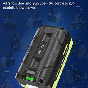 Aoasur 6.0Ah Battery Replacement for Snow Joe 40V and Sun Joe 40V Battery (Green)