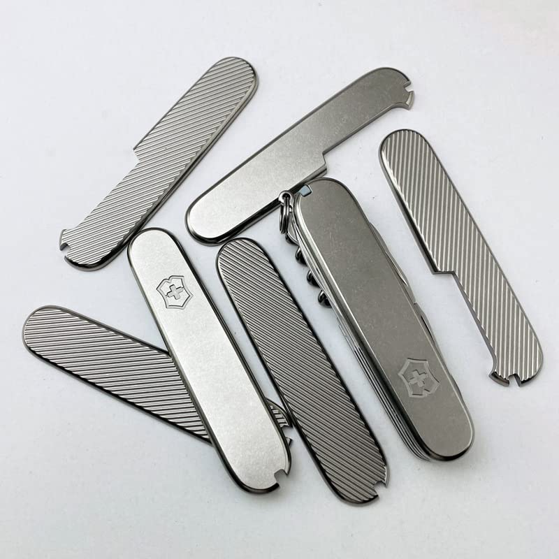 creationspace 91MM Swiss Army Knife Titanium Alloy Patch Change Handle DIY Knife 91mm Swiss Army Knife ( Size : Flat pattern ) Onecolor