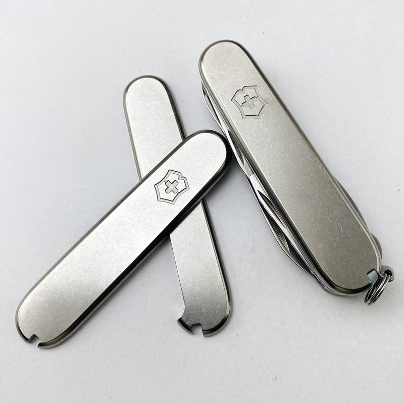 creationspace 91MM Swiss Army Knife Titanium Alloy Patch Change Handle DIY Knife 91mm Swiss Army Knife ( Size : Flat pattern ) Onecolor