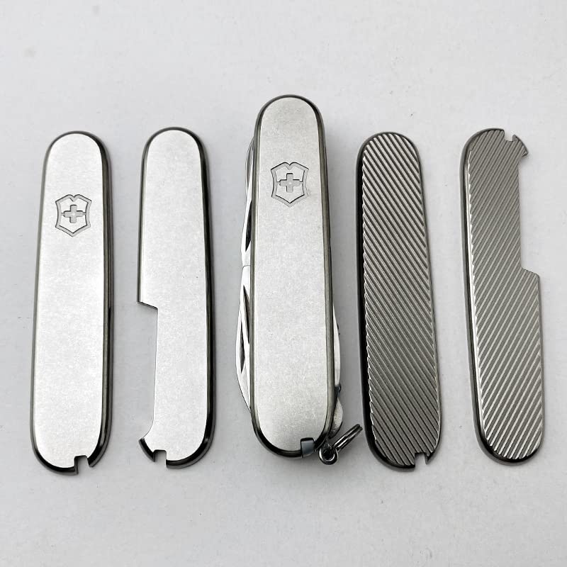 creationspace 91MM Swiss Army Knife Titanium Alloy Patch Change Handle DIY Knife 91mm Swiss Army Knife ( Size : Flat pattern ) Onecolor