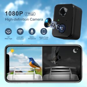 BROAIMX Smart Bird Feeder Camera, Free AI Forever, 1080P HD Camera Auto Capture Bird Videos & Solar Panel, App Notify When Birds Detected, Bird House with Built-in Two-Way Microphone