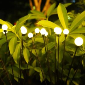 Anordsem Garden Lights 2 Pack, Solar Powered Fairy Lights for Outdoor Front Porch, Yard, Tree, Backyard, Patio, Pathway Decor, Outside Lighting Decorations (Warm White)