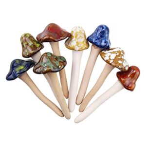 housoutil mushroom decor 8pcs garden mushroom statue ceramics mushroom garden lawn ornaments