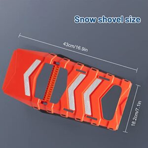 2Packs Heavy Duty Survival Shovel for Off Road,Camping,Beach,Digging Dirt, Sand, Mud & Snow，Winter Snowy Day Snow Shovel,Ice Scraper, Snow Ice Removal for SUV Truck Vehicle Car Window Windshield