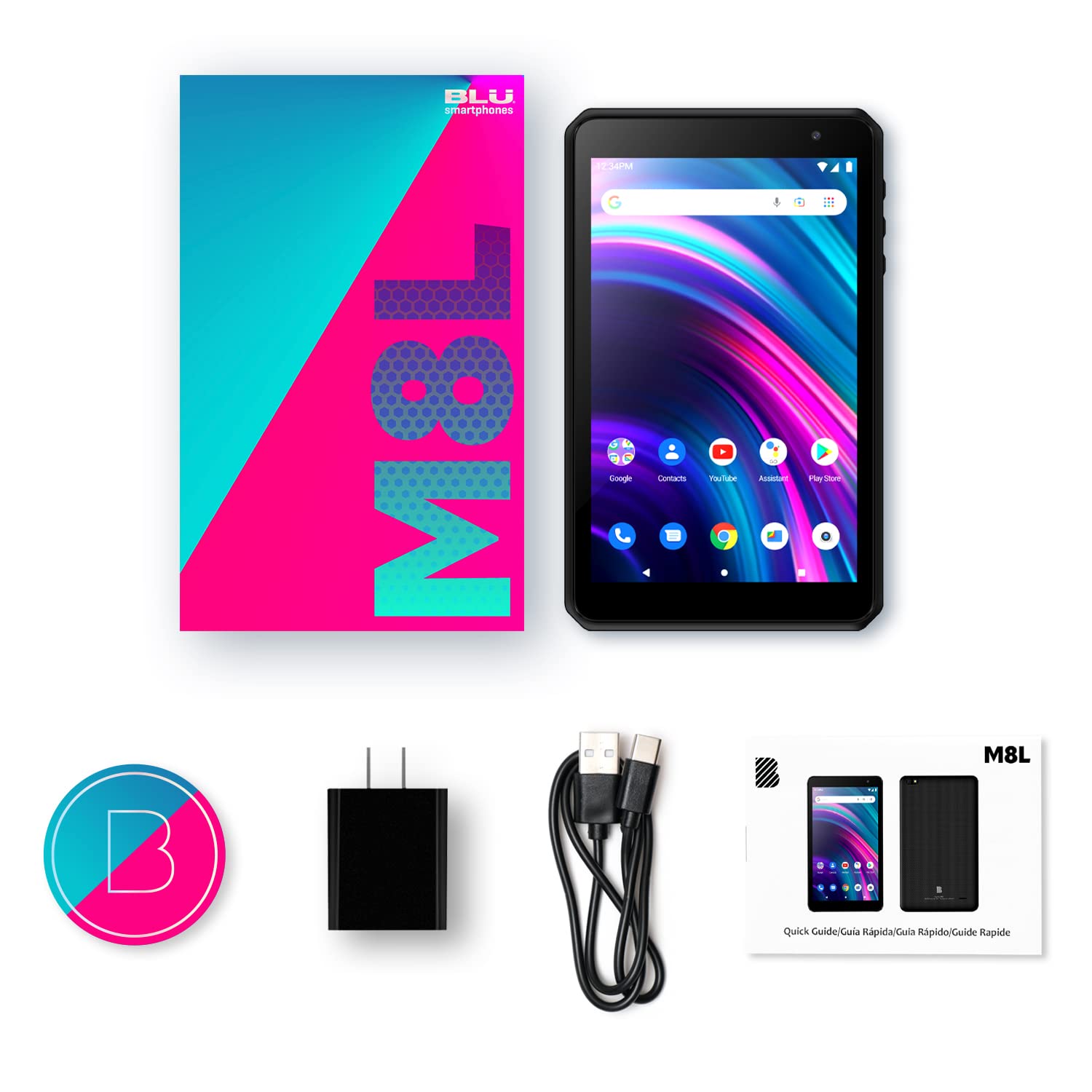 BLU M8L M0170WW 32GB GSM Unlocked Android Tablet - Black