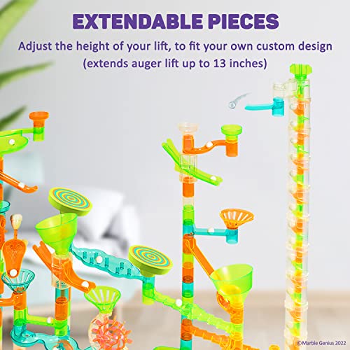 Marble Genius Auger Lift Extension: Marble Run Auger Accessory Set Adds 13 Inches to Marble Genius Auger Lifts for Additional Marble Run Fun, Auger Motor & Batteries Not Included, for Ages 5 and Above