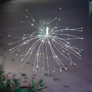 4 Pack Firework Lights 150 Led Copper Wire Starburst String Lights 8 Modes Battery Operated Fairy Lights with Remote Hanging Christmas Lights for Party Patio Wedding Waterproof Decoration (White)