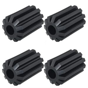 itrolle 4pcs roof snow rake replacement wheels for shingle saver roof rakes snow rake wheel replacement wheels snow rakes accessory, black