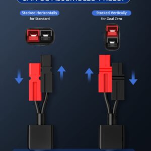 ELECTOP 4-in-1 Solar Panel Connector Extension Cable Splitter, Compatible with Anderson Connector DC 8mm 5.5mm Adapter Power Plug XT60 Female Connector Charger Solar Connectors Parallel Adapter Cable