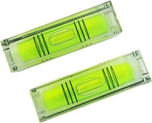 high precision bubble spirit levels small bullseye level long square mini level for wall frames hanging rv tripod etc measurement leveling tool 2 pcs(non-magnetic)