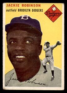 1954 topps #10 jackie robinson very good dodgers