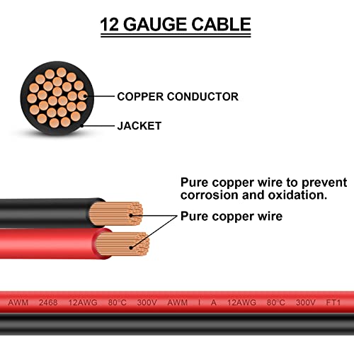 XT60 Extention Cable for Solar Panel RV Automotive RC Battery and Portable Power Station Solar Generator 12AWG 15Ft 4.5M