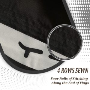 Mia Pow Flags 2x3 Outdoor Double Sided Pow Flags Heavy Duty 3 Ply Thick Nylon Material with 2 Metal Grommets, 4 Rows of Stitching Powmia Flag Banner