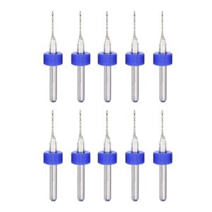 ta-vigor micro drill bit -10pcs 0.7mm pcb drill bits with 1/8 inch shank tungsten carbide rotary tool for print circuit board/stone/cnc engraving