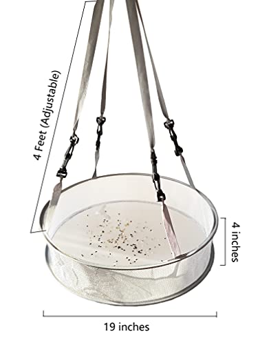 Seed/Shell Catcher for Bird Feeders Platform 19 x 19 x 4 inches Birdseed Hoop Outdoor Garden Hanging Tray