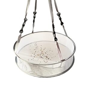 seed/shell catcher for bird feeders platform 19 x 19 x 4 inches birdseed hoop outdoor garden hanging tray