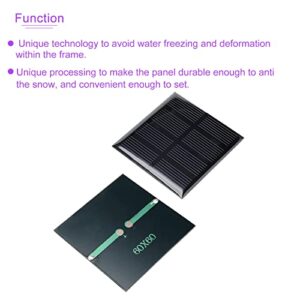 DMiotech 5 Pack 2V 160mA 60mm x 60mm Mini Solar Panel Cell for DIY Electric Power Project