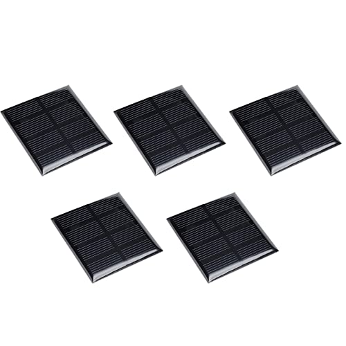 DMiotech 5 Pack 2V 160mA 60mm x 60mm Mini Solar Panel Cell for DIY Electric Power Project