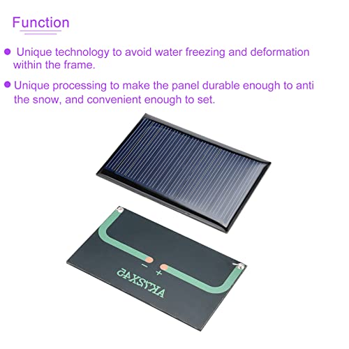 DMiotech 5 Pack 6V 60mA 72mm x 45mm Mini Solar Panel Cell for DIY Electric Power Project